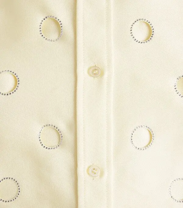 Sandro Openwork Rhinestone Shirt