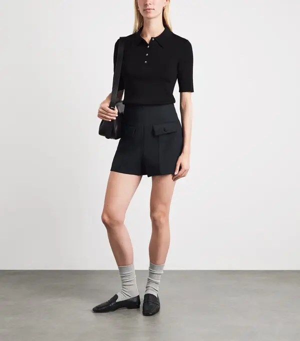 Sandro Wool High-rise Shorts