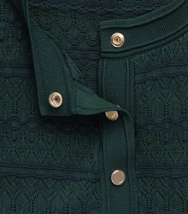 Sandro Pointelle-knit Midi Dress