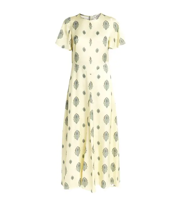 Sandro Paisley Print Maxi Dress - Yellow