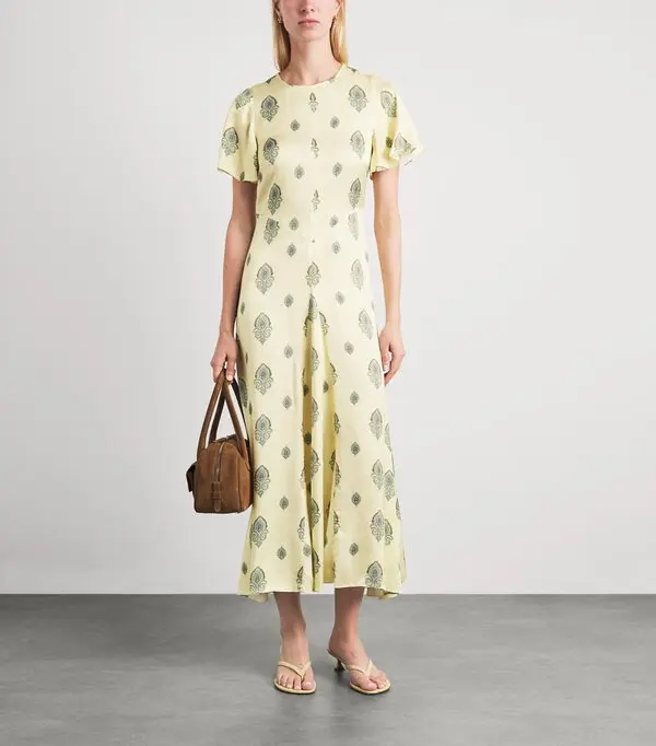 Sandro Paisley Print Maxi Dress