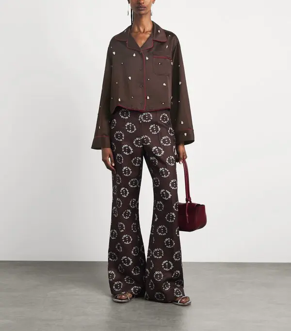 Sandro Embellished Pyjama-style Shirt