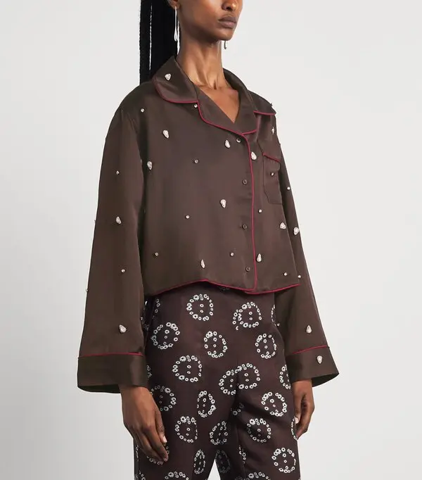 Sandro Embellished Pyjama-style Shirt