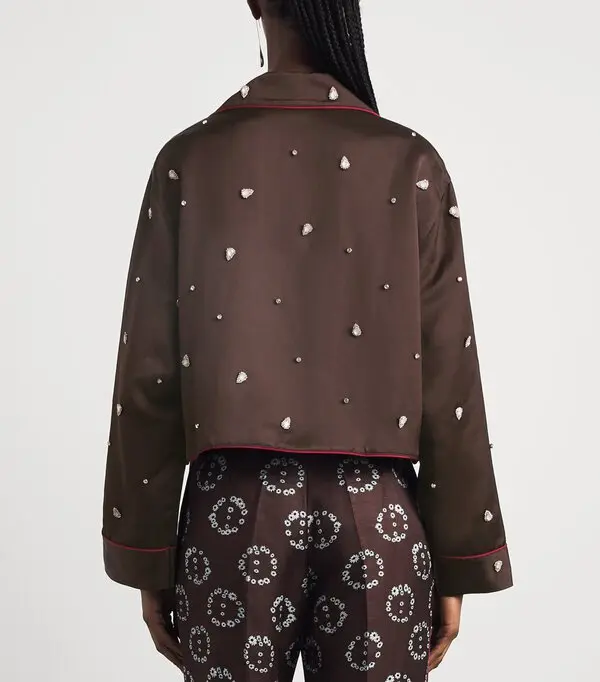 Sandro Embellished Pyjama-style Shirt