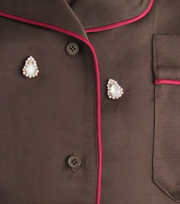 Sandro Embellished Pyjama-style Shirt