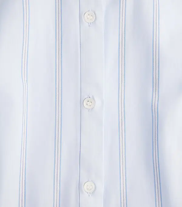 Sandro Cotton Stripe Peplum Shirt