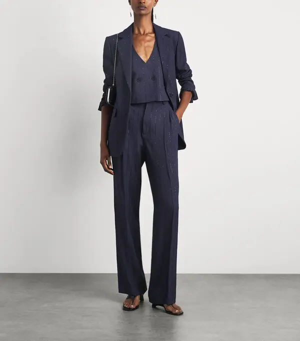 Sandro Embellished Stripe Blazer