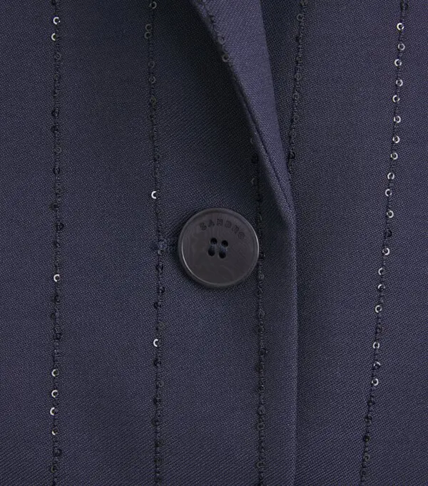 Sandro Embellished Stripe Blazer