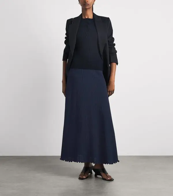 Sandro Pointelle Maxi Skirt