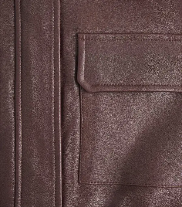 Sandro Oversized Leather Jacket