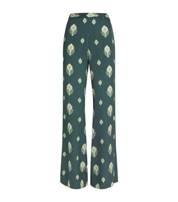 Sandro Paisley Trousers - Green