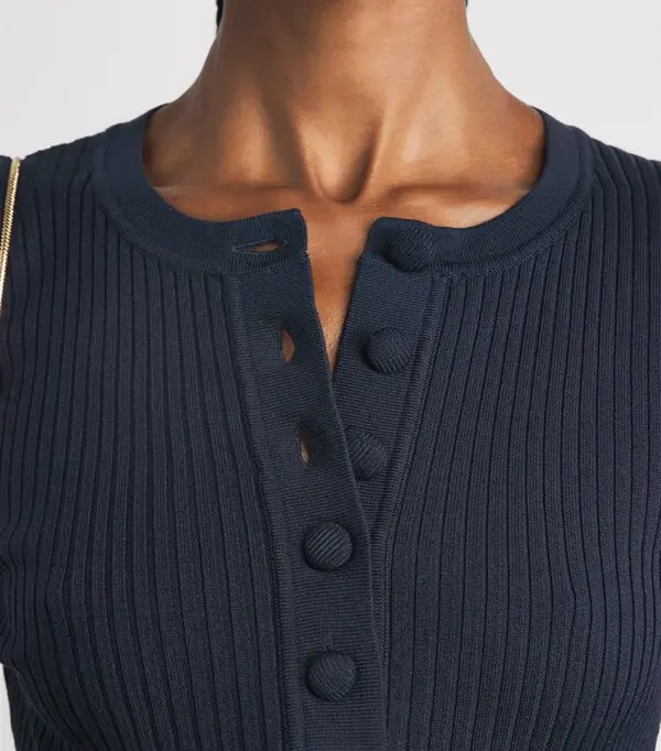 Sandro Rib-knit Short-sleeve Sweater