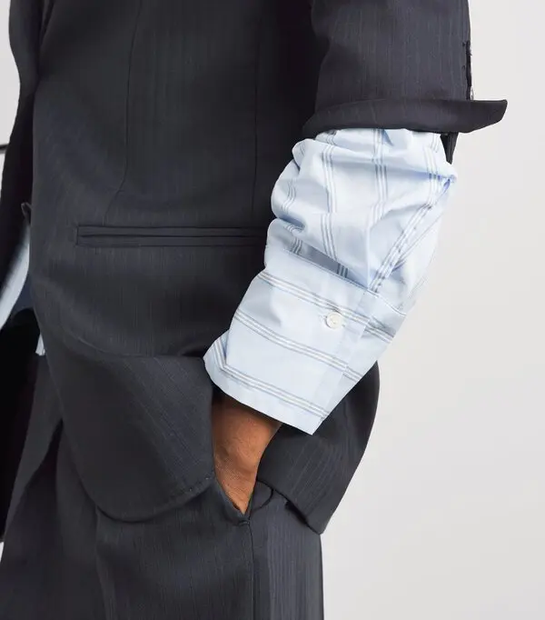 Sandro Wool-blend Stripe Slim Blazer