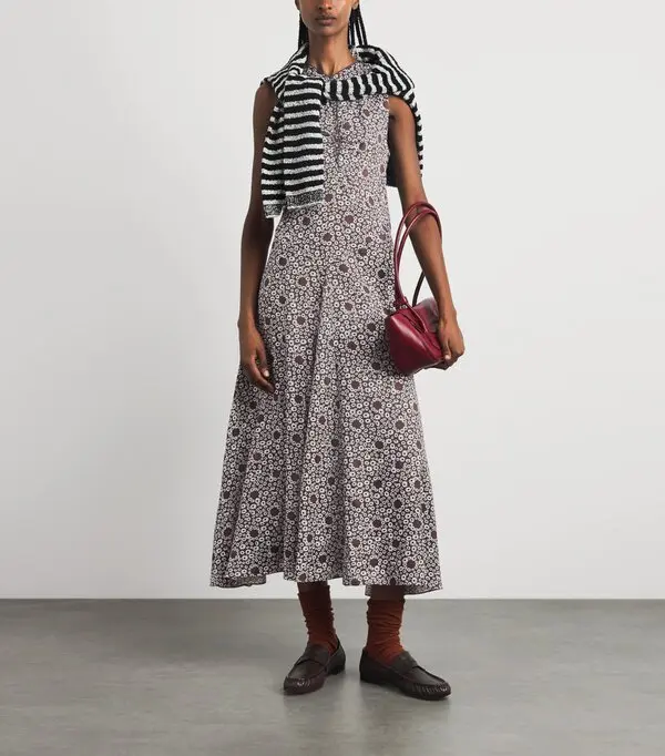 Sandro Sleeveless Printed Maxi Dress
