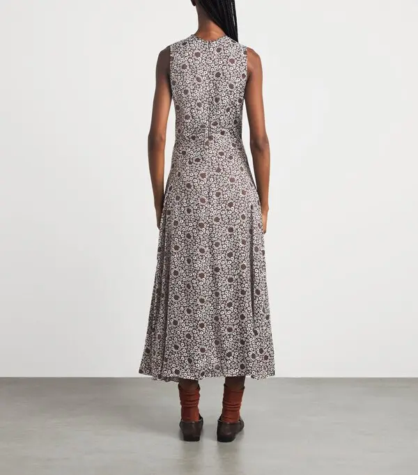 Sandro Sleeveless Printed Maxi Dress