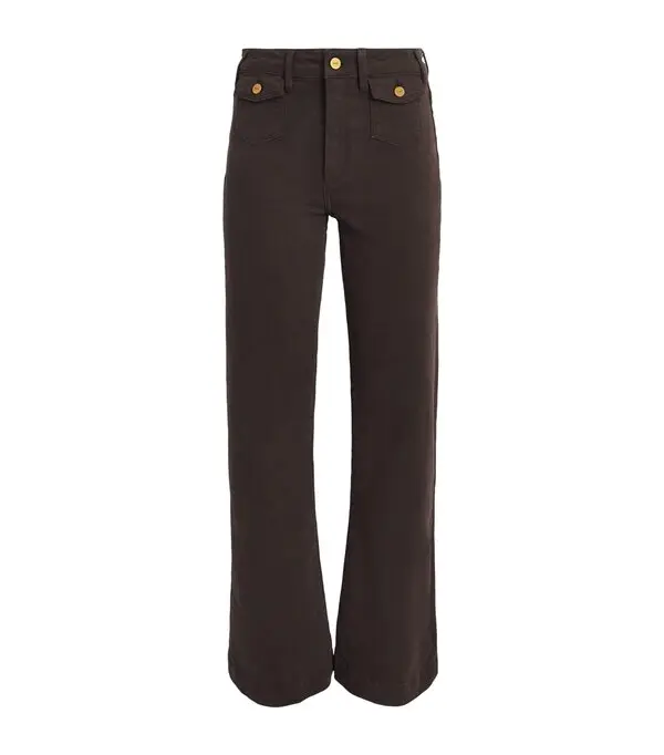 Paige Leenah Wide-leg Jeans - Brown
