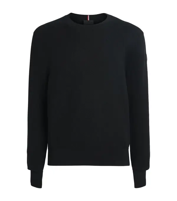 Moncler Cotton Textured Knit Sweater