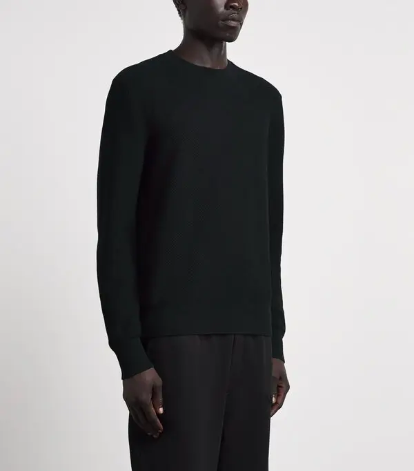 Moncler Cotton Textured Knit Sweater