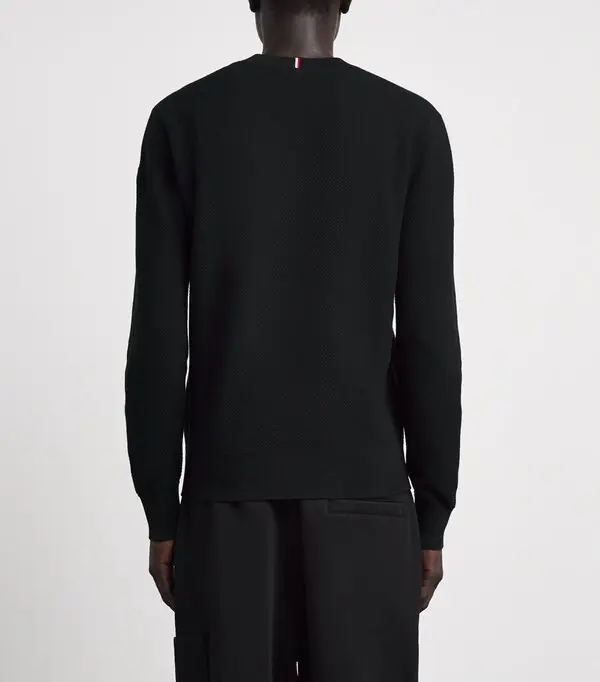 Moncler Cotton Textured Knit Sweater
