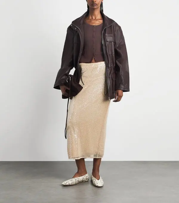 Sandro Pointelle Short-sleeve Cardigan