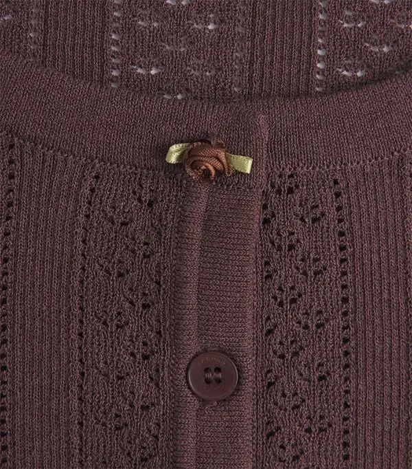 Sandro Pointelle Short-sleeve Cardigan
