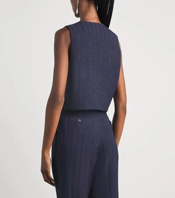 Sandro Embellished Stripe Waistcoat