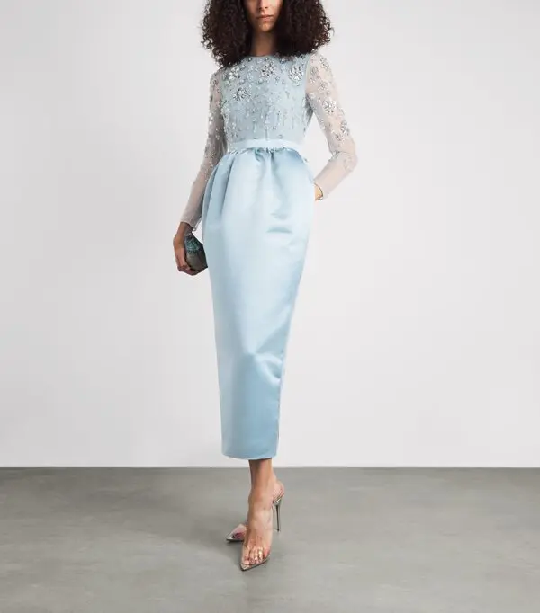 Huishan Zhang Embellished Midi Dress