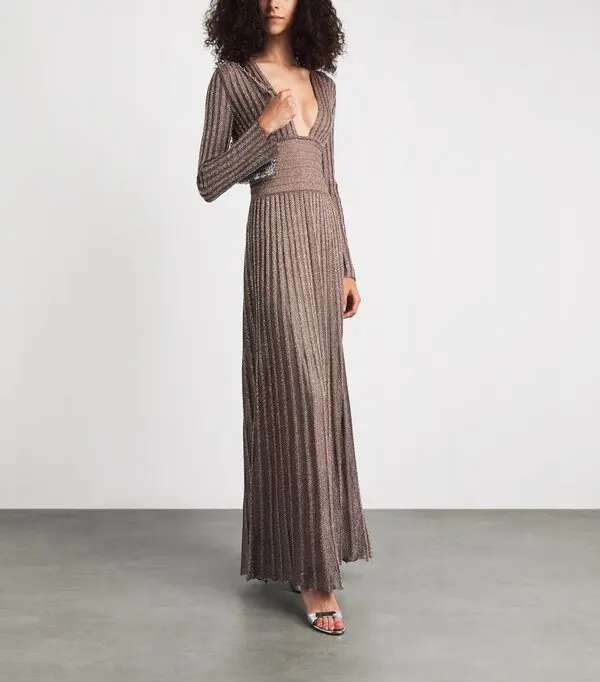 Missoni Long-sleeve V-neck Maxi Dress