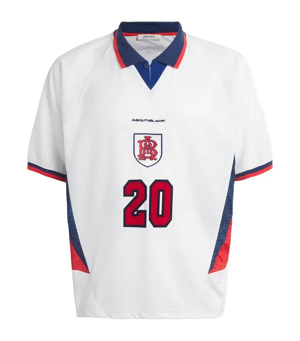 ABOUT:BLANK Monogram Football Jersey T-shirt - White