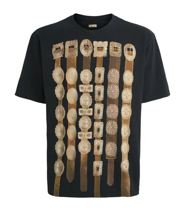 Kapital Cotton Curtain Concho T-shirt - Beige