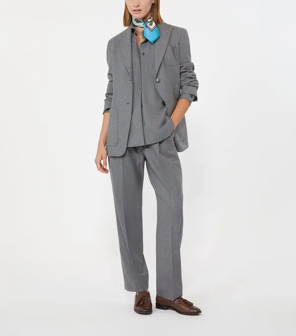 Max Mara Cashmere Drawstring Straight Trousers