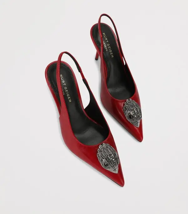 Kurt Geiger Belsize Eagle Slingback Heels - Red