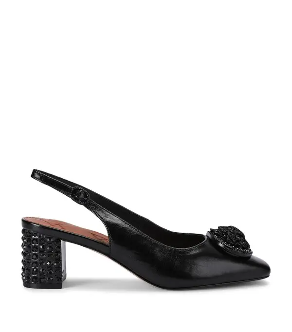 Kurt Geiger Leather Chelsea Slingback Block Heels