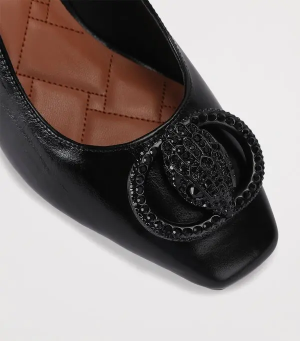 Kurt Geiger Leather Chelsea Slingback Block Heels