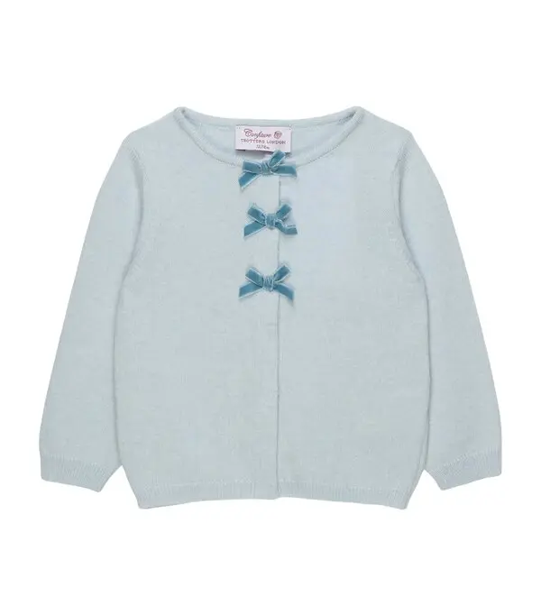 Trotters Knitted Bow Cardigan
