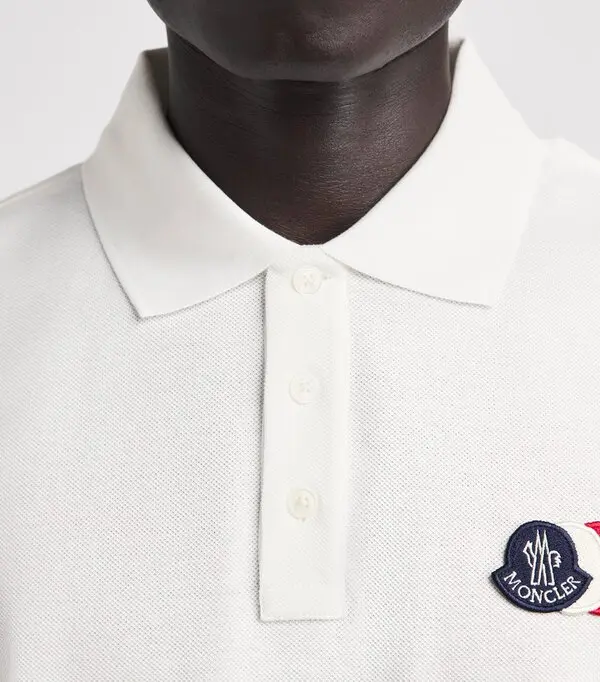 Moncler Cotton Tri-logo Patch Polo Shirt