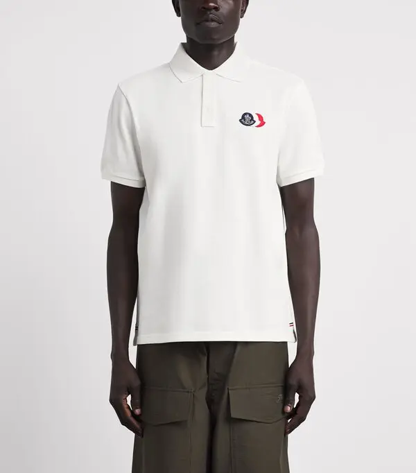 Moncler Cotton Tri-logo Patch Polo Shirt