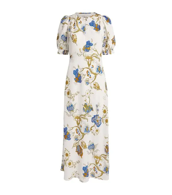 ME+EM Floral Print Maxi Dress - Beige