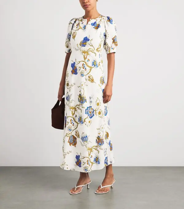 ME+EM Floral Print Maxi Dress