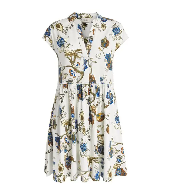 ME+EM Floral Print Mini Dress
