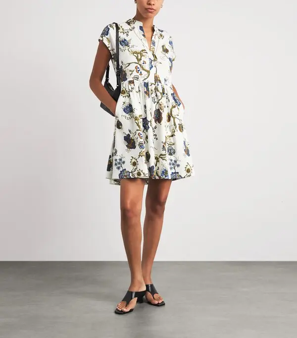 ME+EM Floral Print Mini Dress