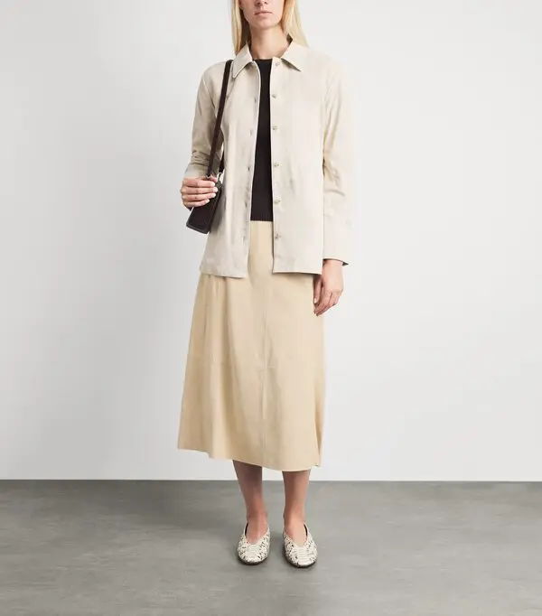 Vince Suede Midi Skirt