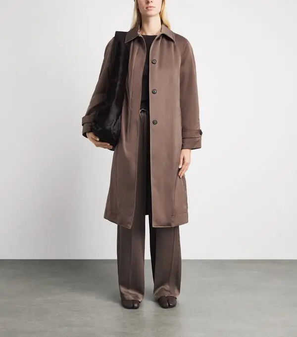 Vince Satin Trench Coat