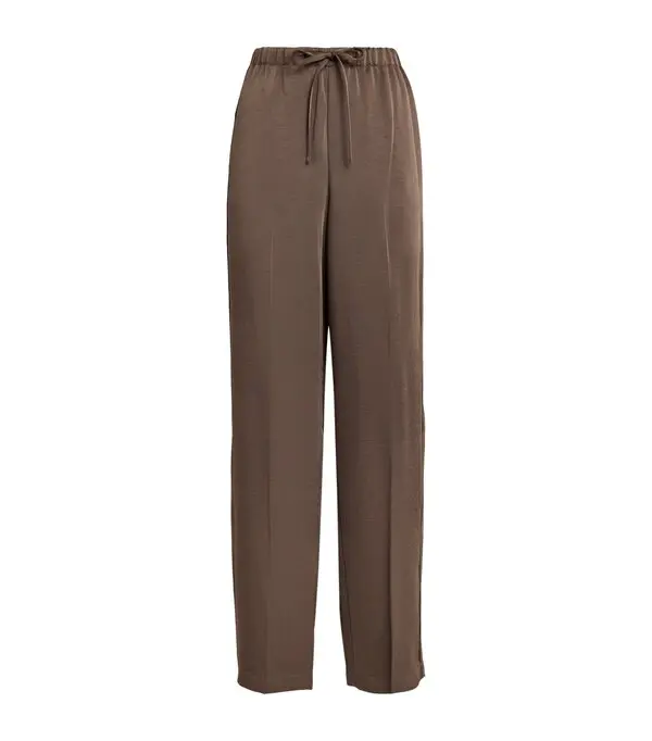 Vince Crepe High-waist Trousers