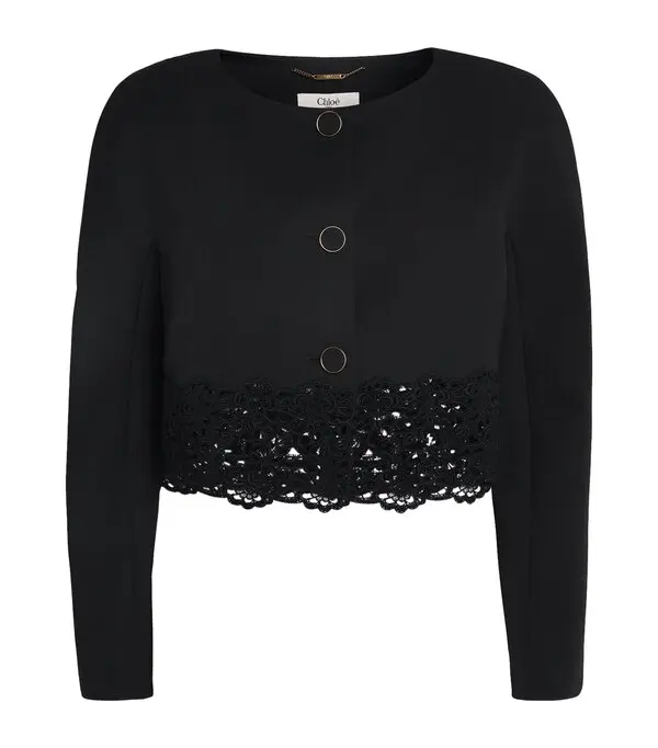 Chloé Wool Lace-embroidered Jacket