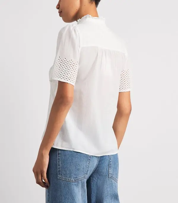 ME+EM Cotton Broderie Anglaise Blouse