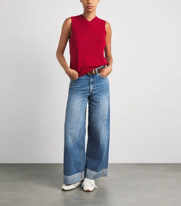 ME+EM Cashmere V-neck Sweater Vest