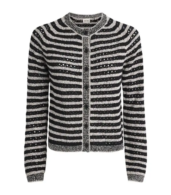 ME+EM Textured Stripe Cardigan