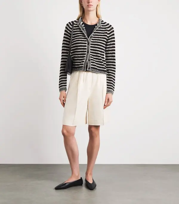 ME+EM Textured Stripe Cardigan