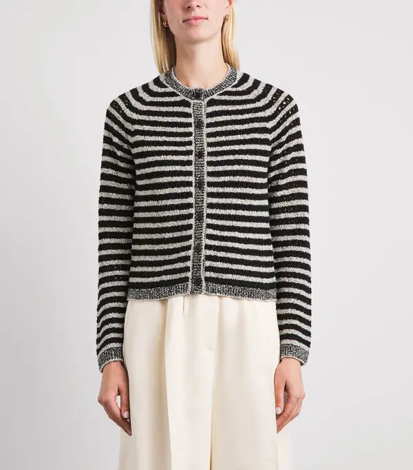 ME+EM Textured Stripe Cardigan
